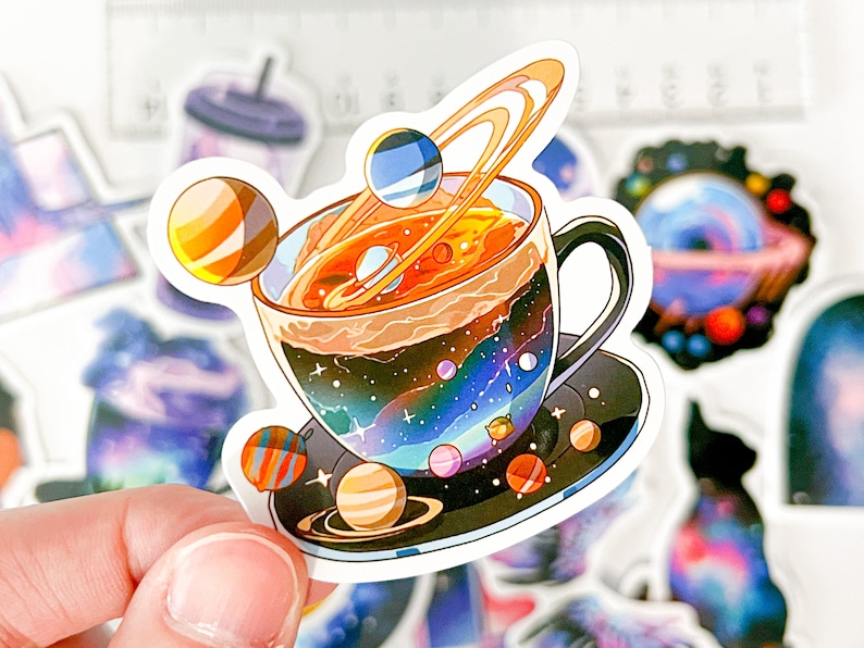Galaxy Nebula Stickers - Laptop, Helmet, Phone, Ins Style, Space Sky ...