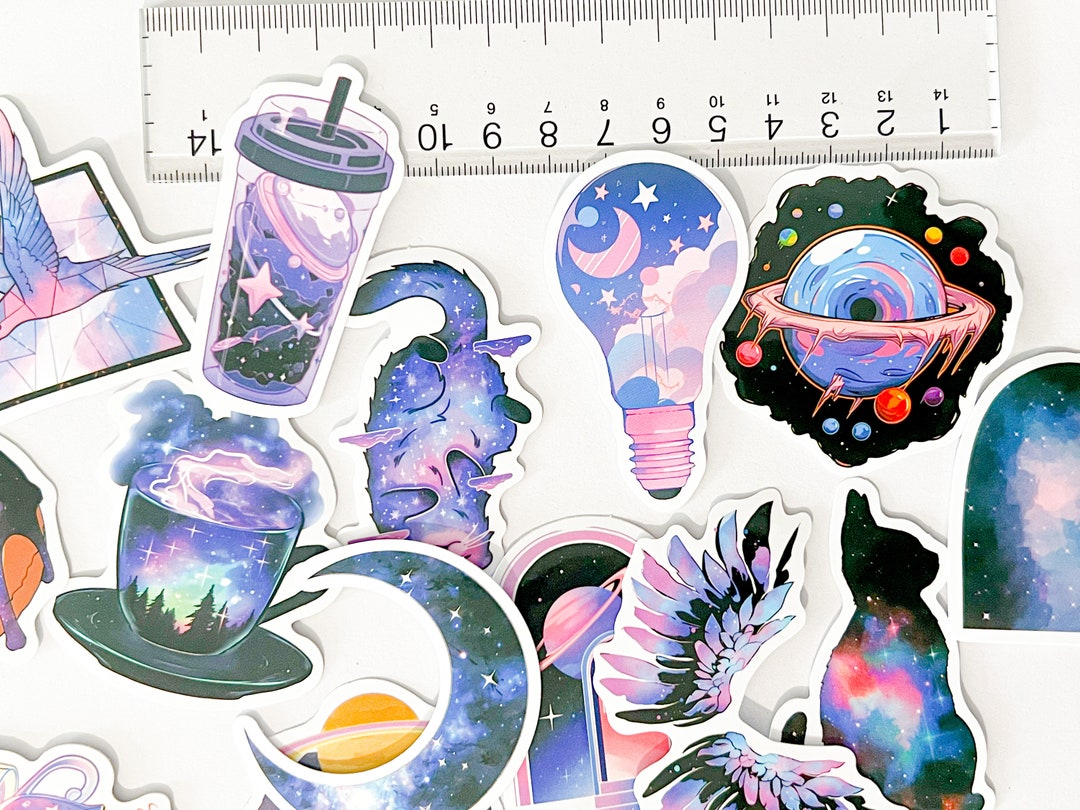 Galaxy Nebula Stickers - Laptop, Helmet, Phone, Ins Style, Space Sky ...