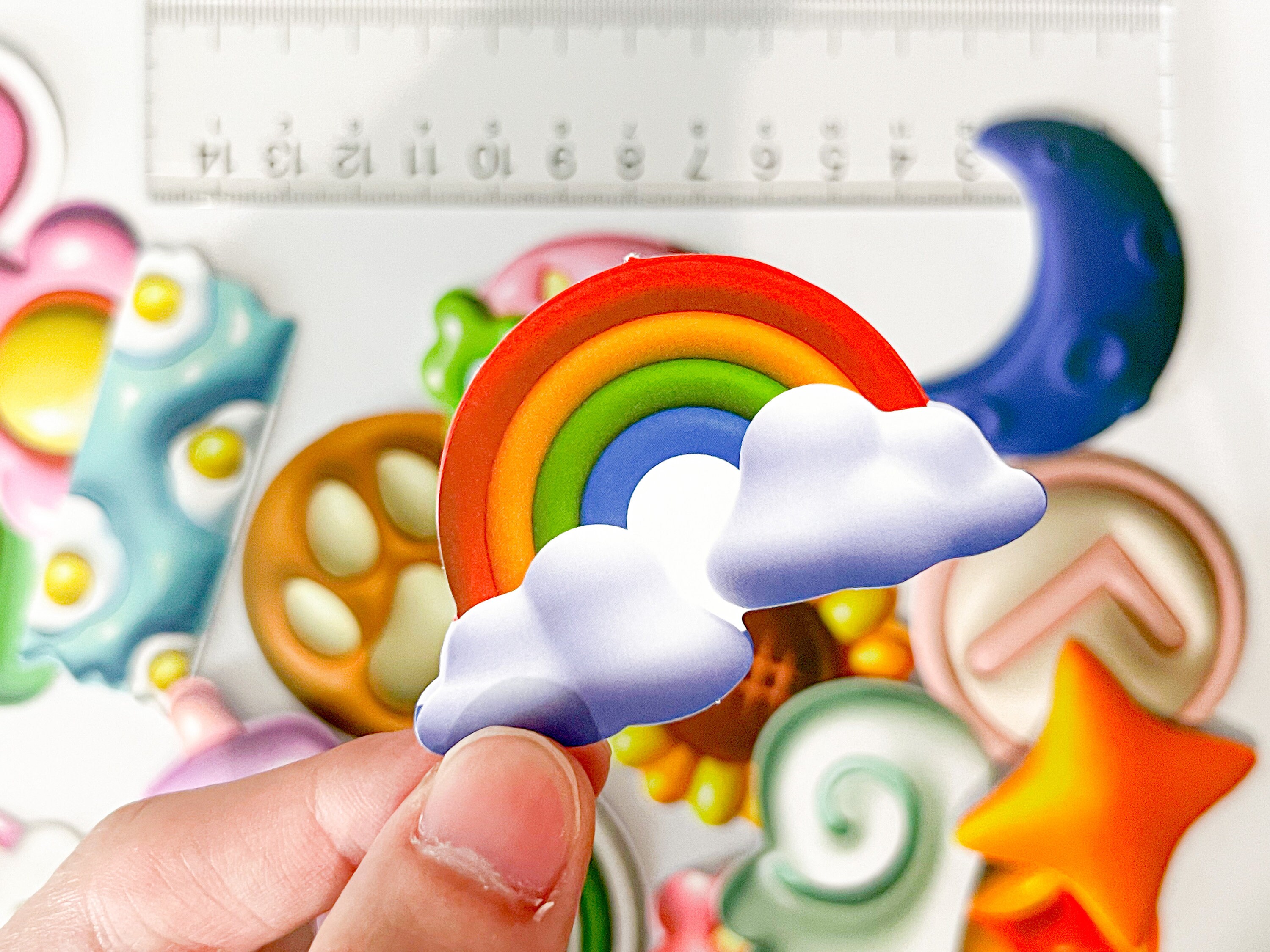 Cute 3D Inflated Visual Effect Style Stickers - Cartoon Decorations for ...