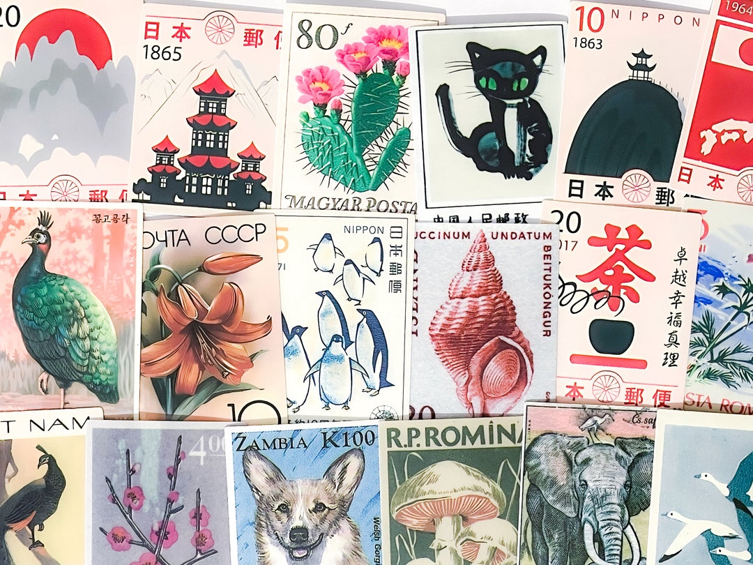 Postage Perfection Stamp Sticker Set Vintage Decals for a Touch of ...