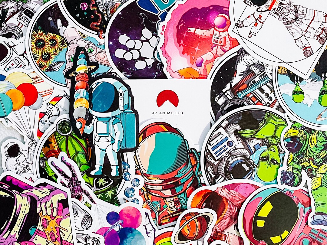 10 Cosmic Explorer Astronaut Sticker Space Enthusiast Decal Adventure ...