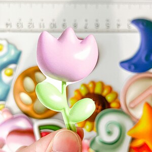 Cute 3D Inflated Visual Effect Style Stickers - Cartoon Decorations for ...