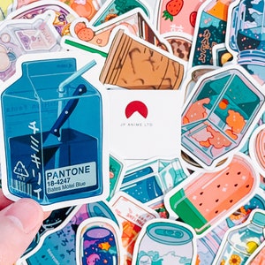 10 Random Drink Bottle Milk Box Sticker Bomb Pack! Waterproof Reusable ...