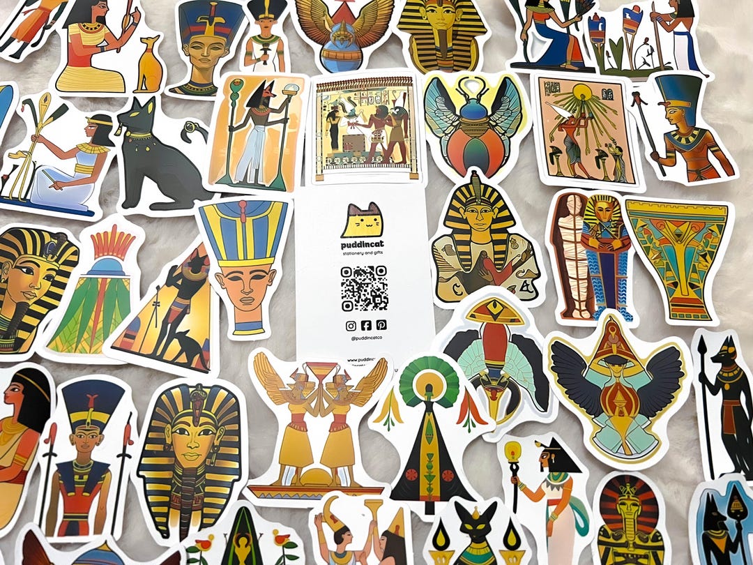 10 Ancient Egyptian Sticker Pack - Mythology and Pharaohs Collection - Etsy