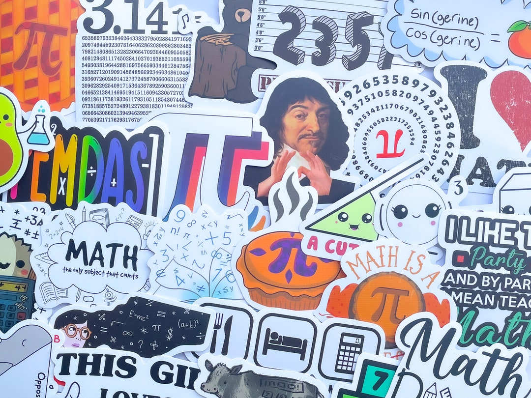 10 Math Wizard Math Sticker Set Educational Decals Stem-inspired Crafts ...