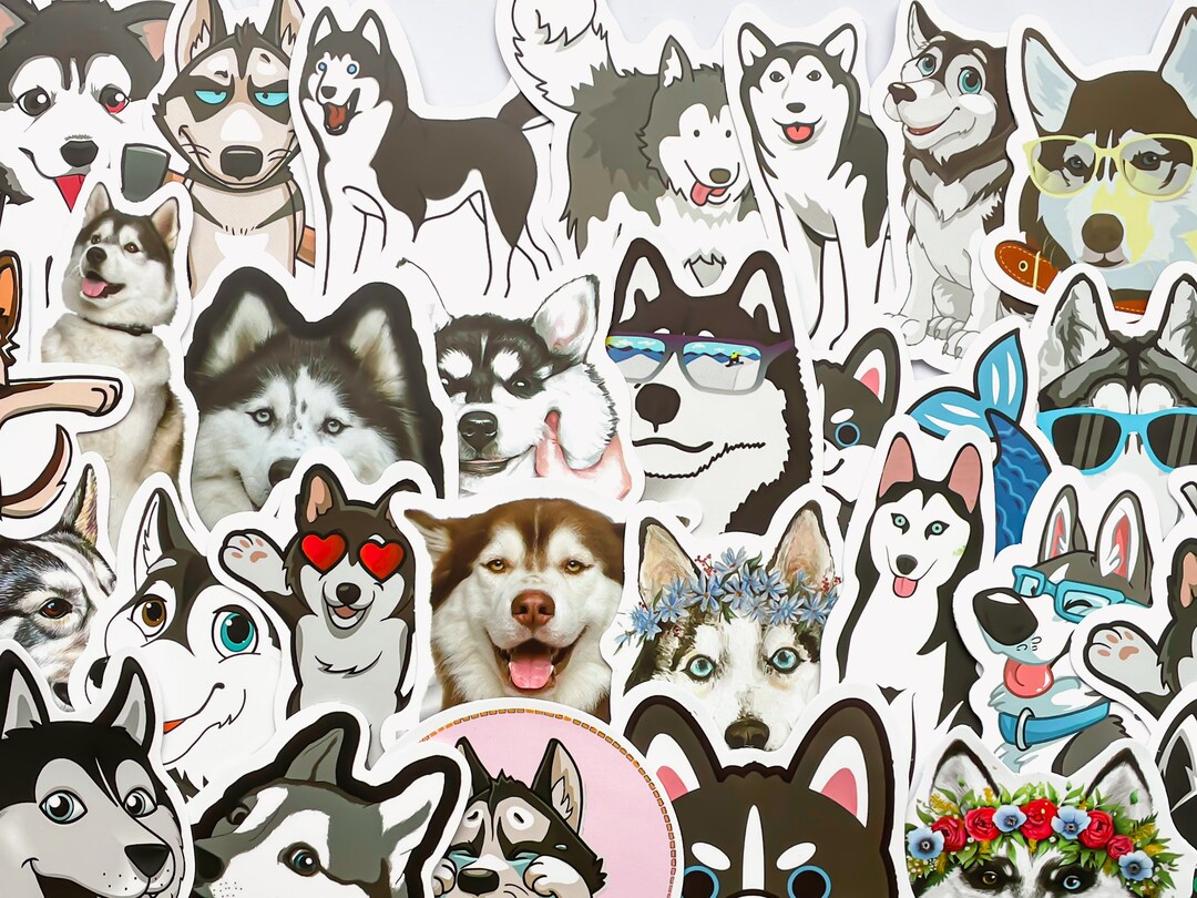 10 Husky Harmony Husky Sticker Set Adorable Decals for Dog Lovers Dog ...
