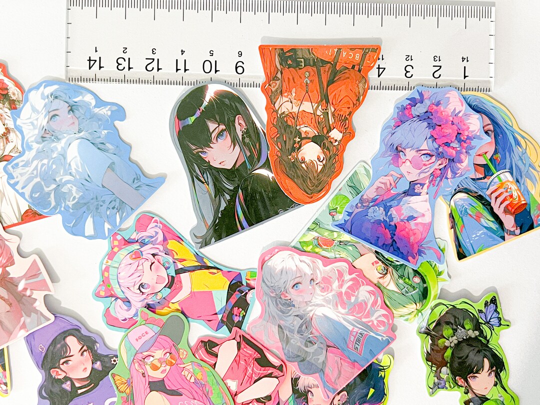 Sweet Anime Girl Decals - Cute, High-quality Stickers for Phones ...