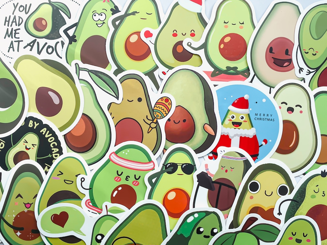 10 Avocado Vibes Avocado Sticker Wholesome Decal for Nature Lovers ...