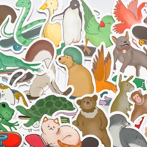 10 Skateboard Safari Animal Sticker Set Wild Decals for Skateboard ...