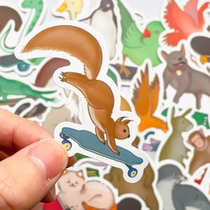 10 Skateboard Safari Animal Sticker Set Wild Decals for Skateboard ...