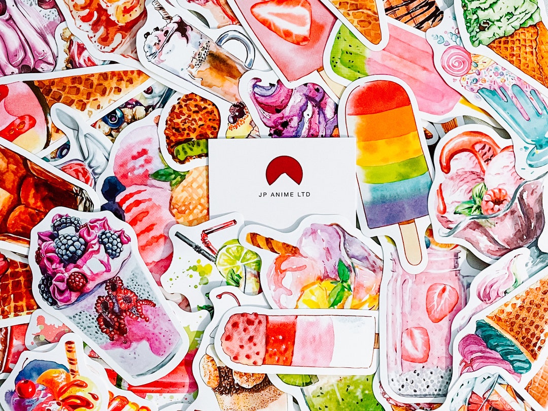 Ice Cream Stickers, 10 Scoops of Joy, Waterproof Vinyl Decals - Etsy
