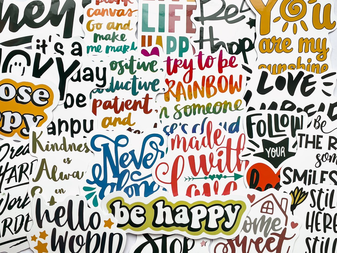 10 Inspire & Thrive Motivation Quote Sticker Set Uplifting Decals for ...