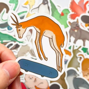 10 Skateboard Safari Animal Sticker Set Wild Decals for Skateboard ...