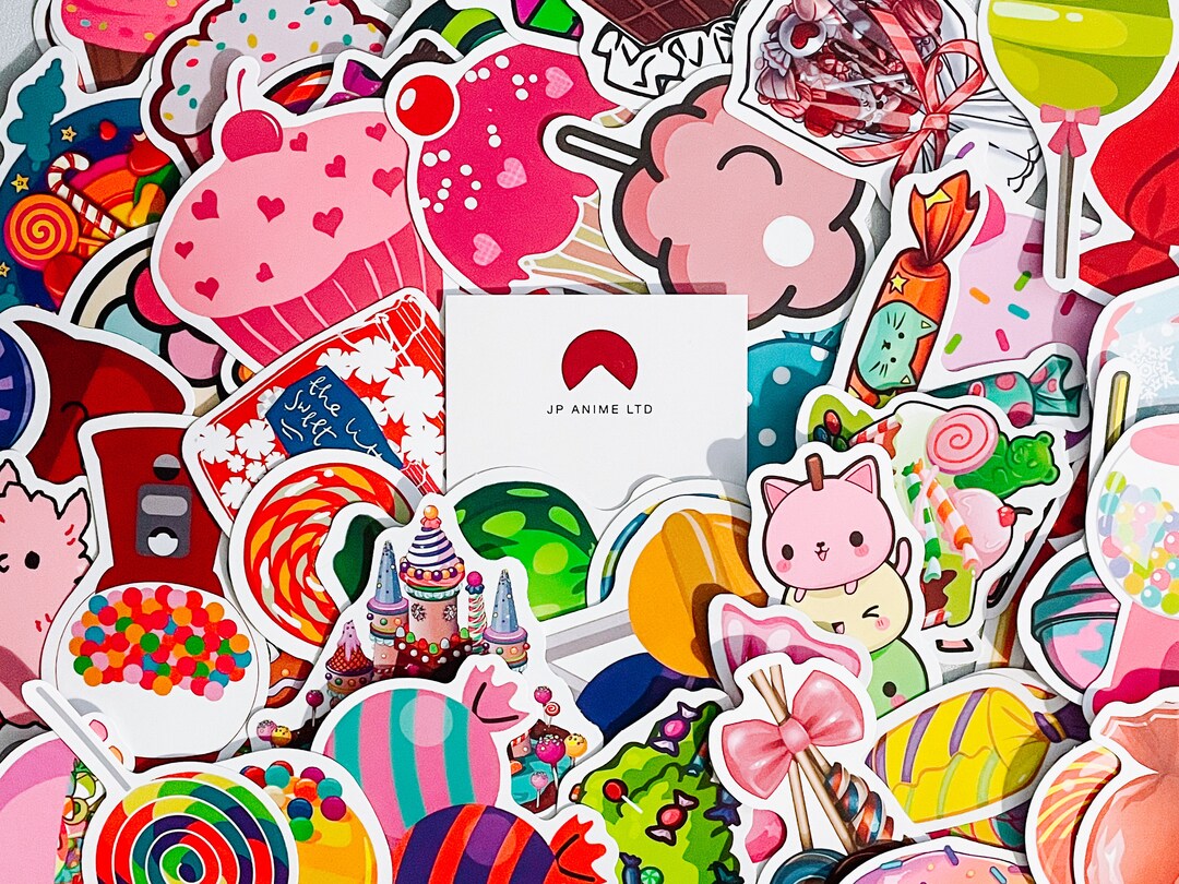 Sweet Delights Candy Sticker Pack Colourful Treat Decals Laptop ...