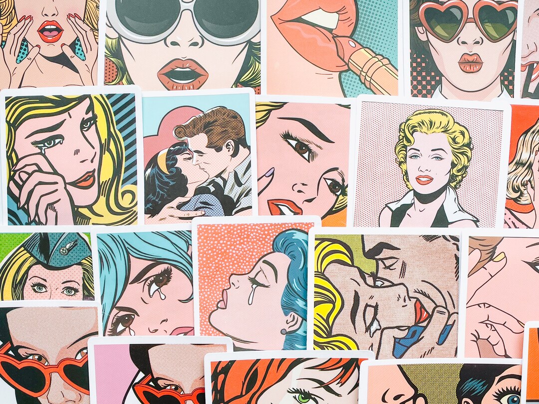 Vintage Pop Comic American Art Collection Random Stickers Sethigh ...