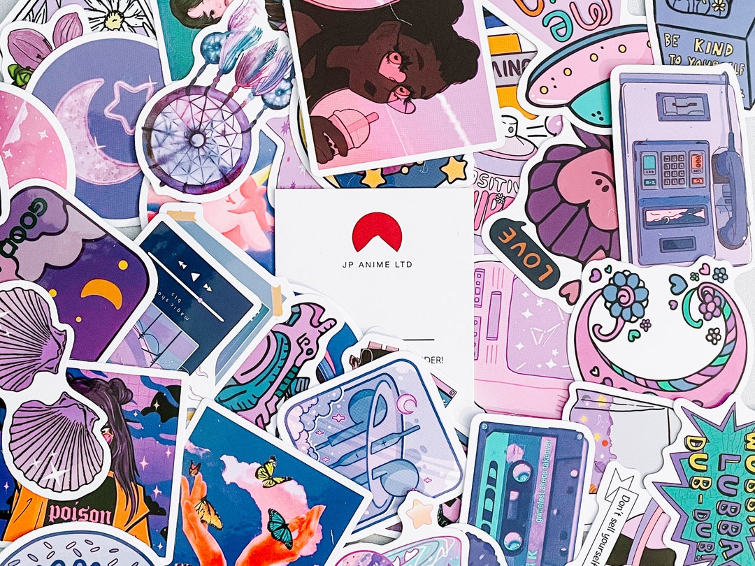 Royal Amethyst Purple Sticker Set Vibrant Decals Crafts Scrapbooking ...