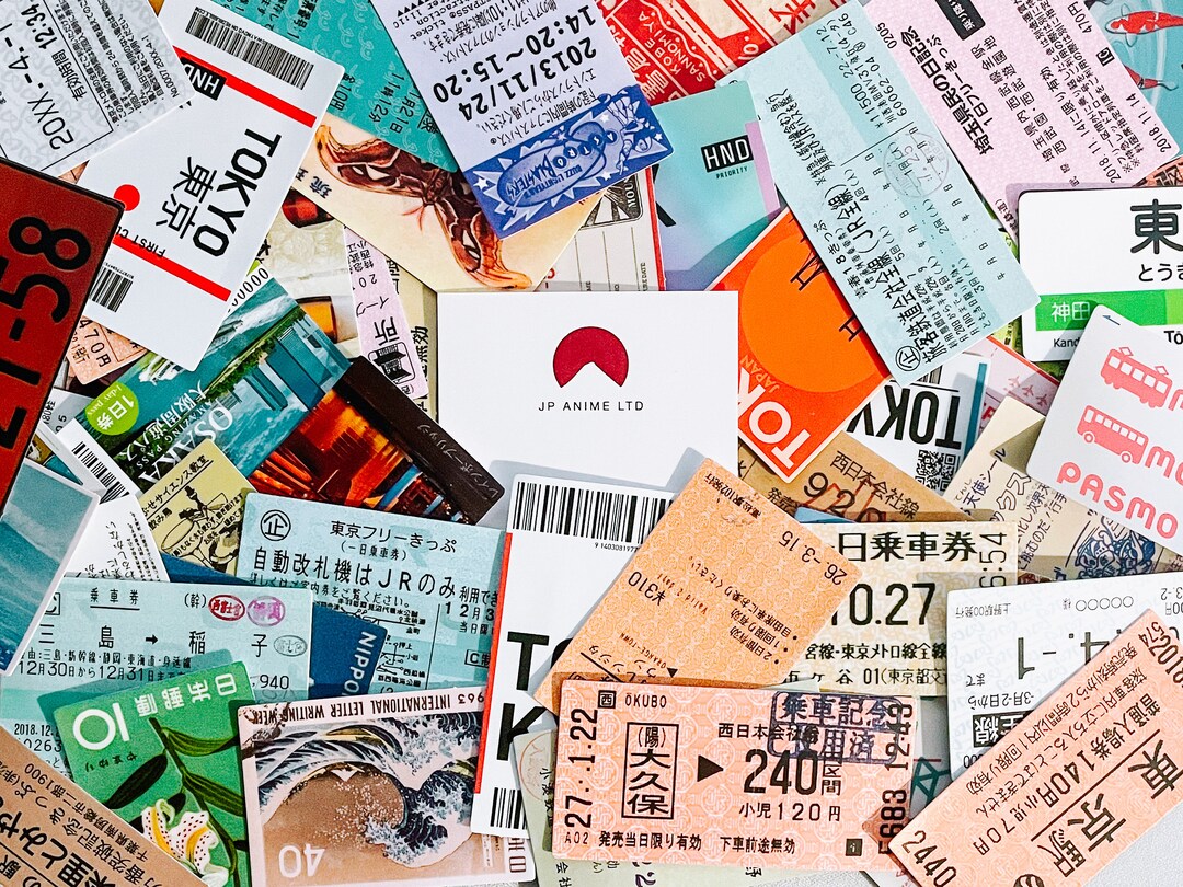 Japan Train Ticket Stickers - Waterproof Vinyl Decals, Scrapbook ...