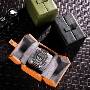 Personalized Leather Single Watch Case, Travel Watch Box, Luxury ...