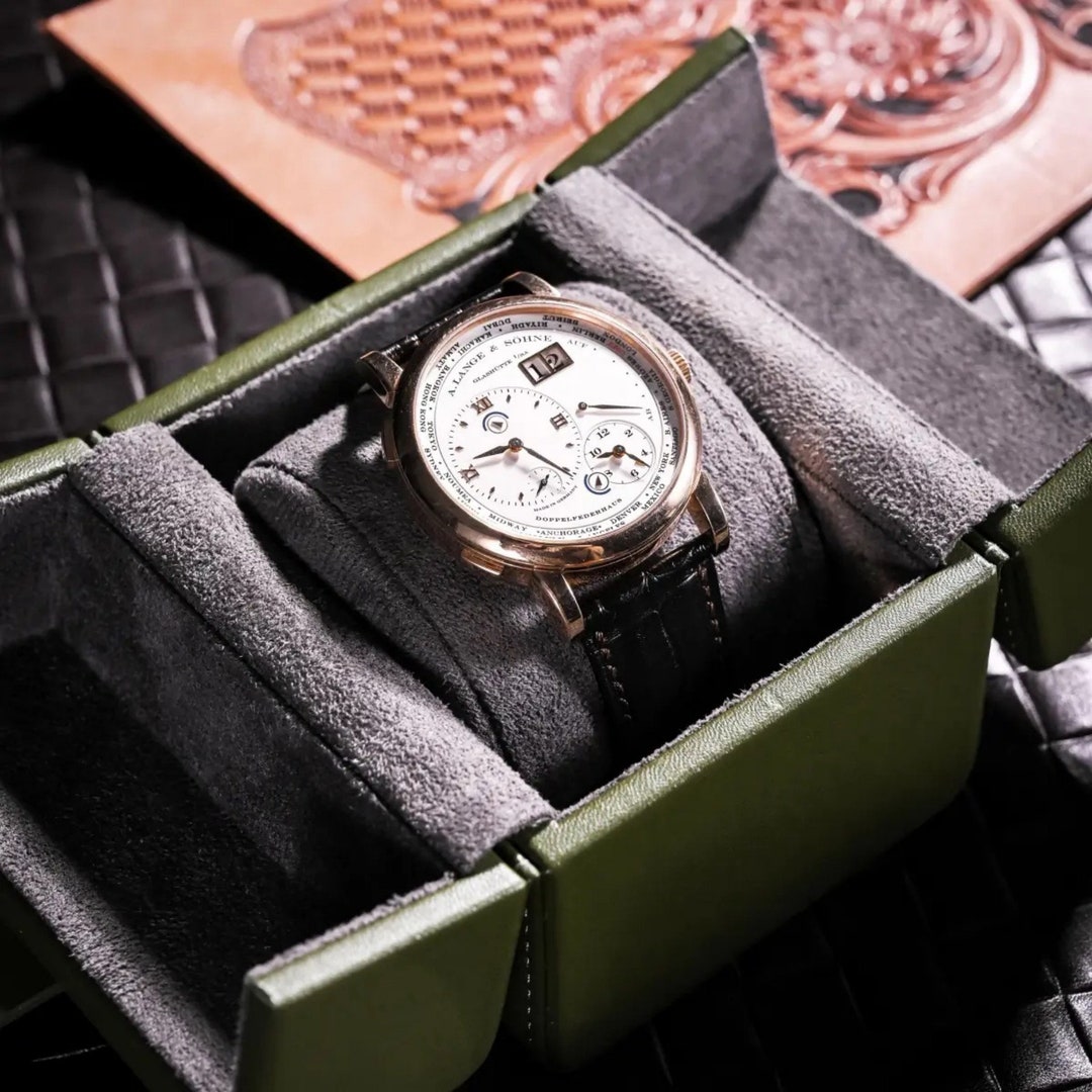 Personalized Leather Single Watch Case, Travel Watch Box, Luxury ...
