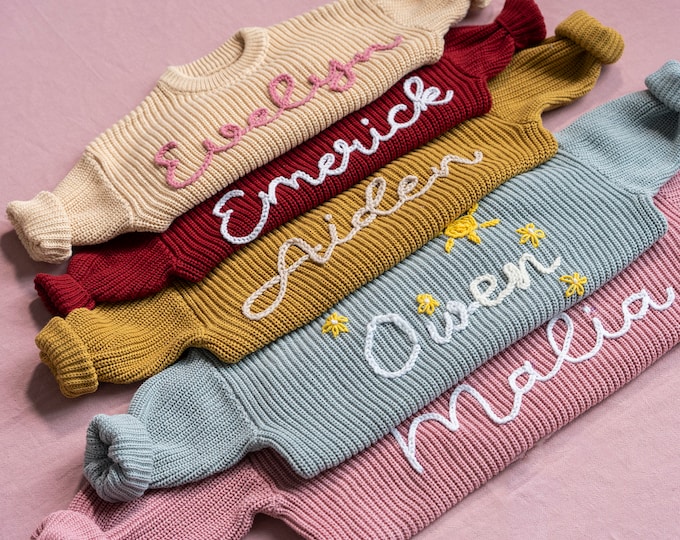 Embroidered Adorable Children's Zoo Animal Personalised Sweater: Monkey ...