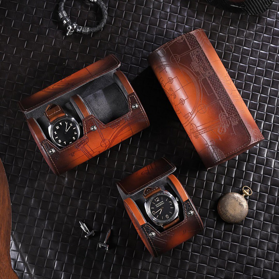 Luxury Leather Watch Box , Engraved Watch Case,travel Watch Box for Men ...