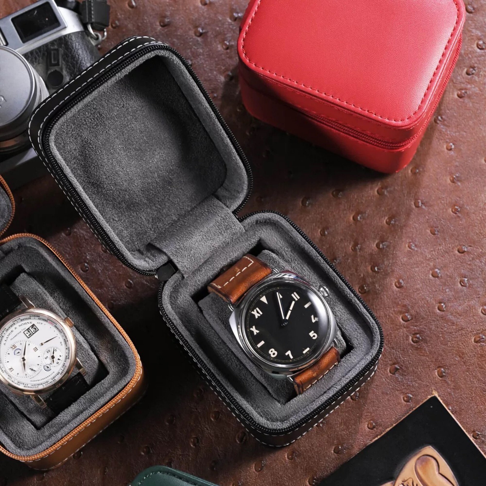 Personalized Leather Single Watch Box-custom Luxury Watch Cases-travel ...