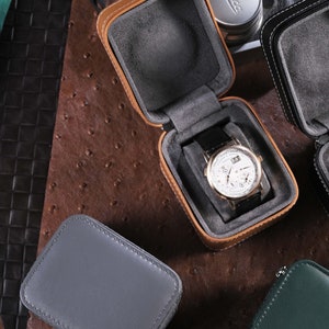 Personalized Leather Single Watch Box-custom Luxury Watch Cases-travel ...