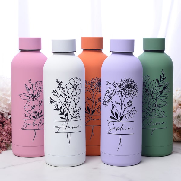 Girls Insulated Water Bottle Etsy