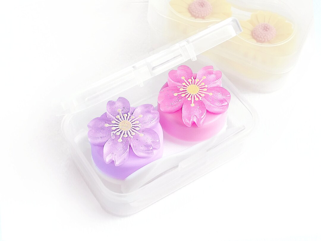 Cute Designer Contact Lens Travel Case Waterproof and Pretty Pink and ...