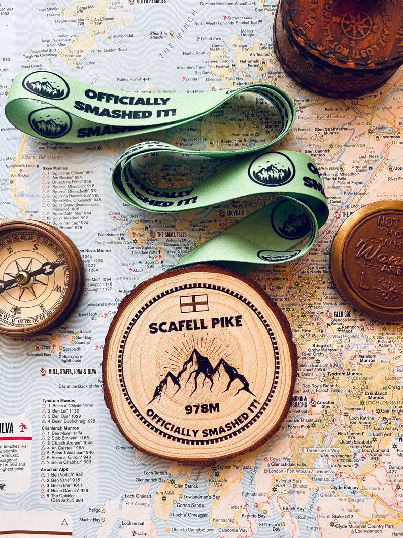 Scafell Pike Medal, Scafell Souvenir, Hiking Gift, Hiking Souvenir ...