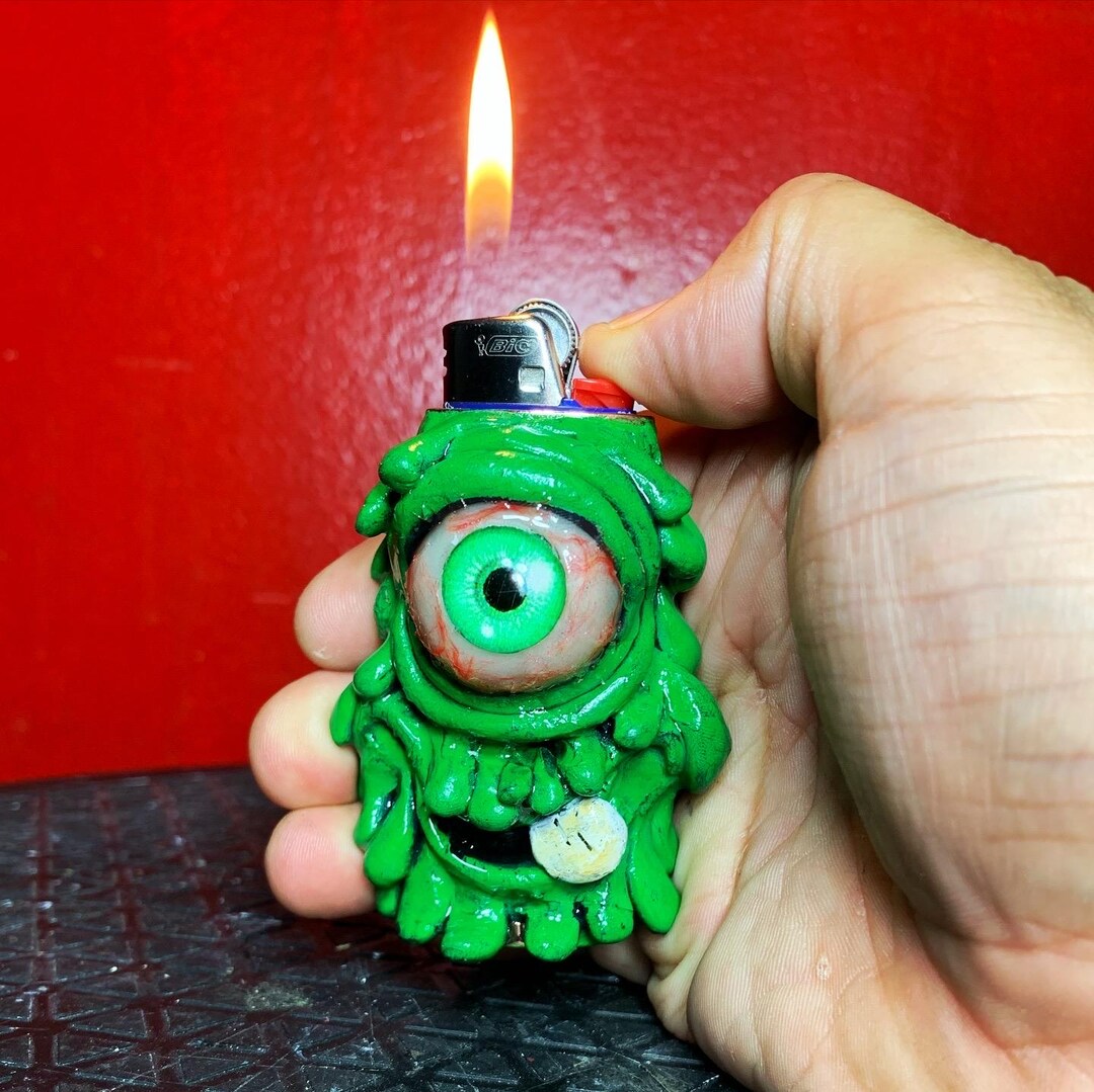 Snot Monster Lighter Case With Glowing Eyes. - Etsy