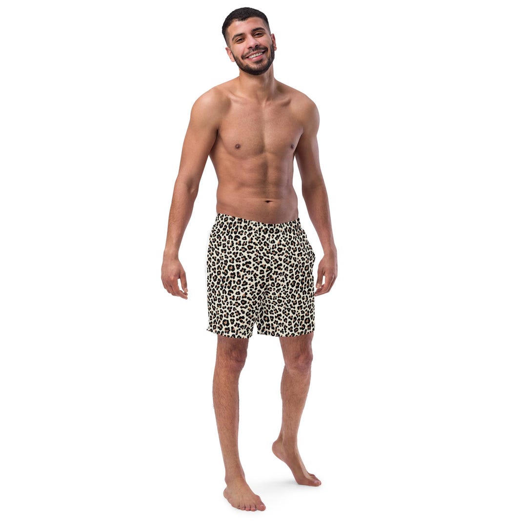 Cheetah Print Recycled Swim Trunks - Etsy