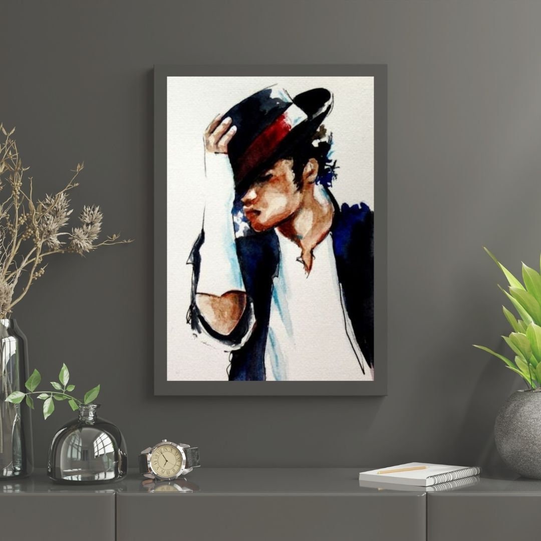 Michael Jackson Vintage Poster, Michael Jackson Canvas Art, Michael ...