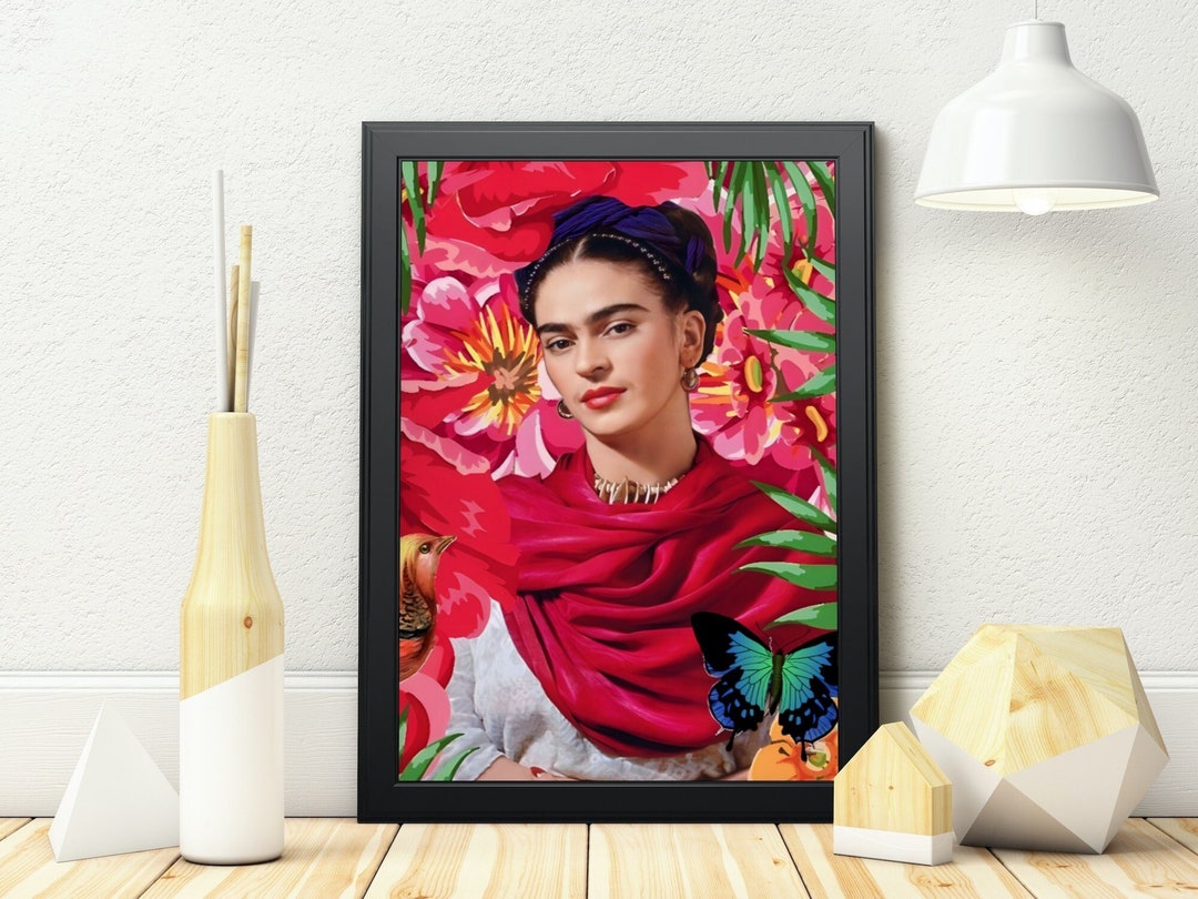 Frida Kahlo Art Wall Decor Printable, Mexican Art Frida Kahlo Png Svg ...