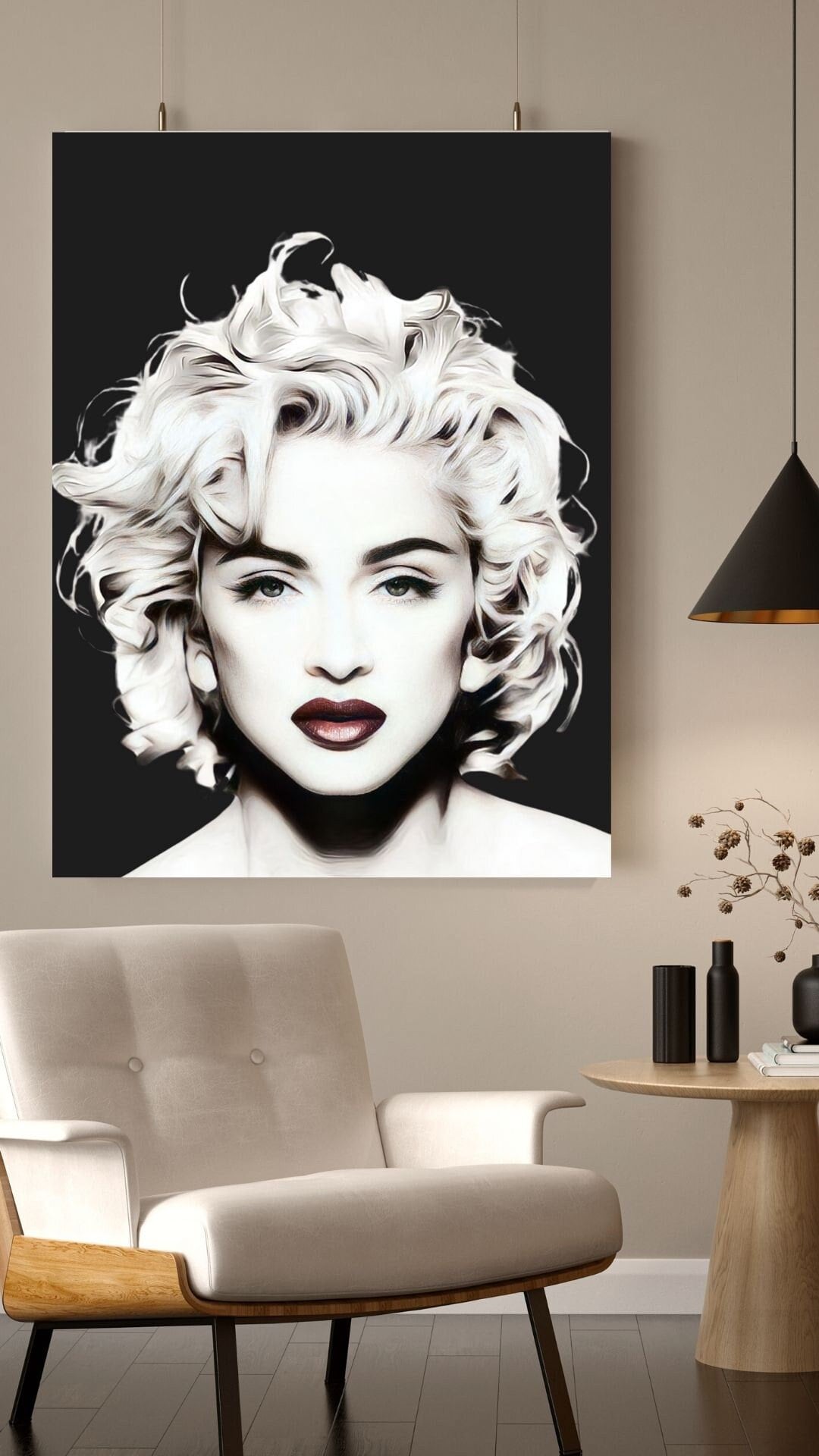 Madonna Wall Art Printable, Madonna Svg-png-pdf-jpg Canvas, Madonna ...