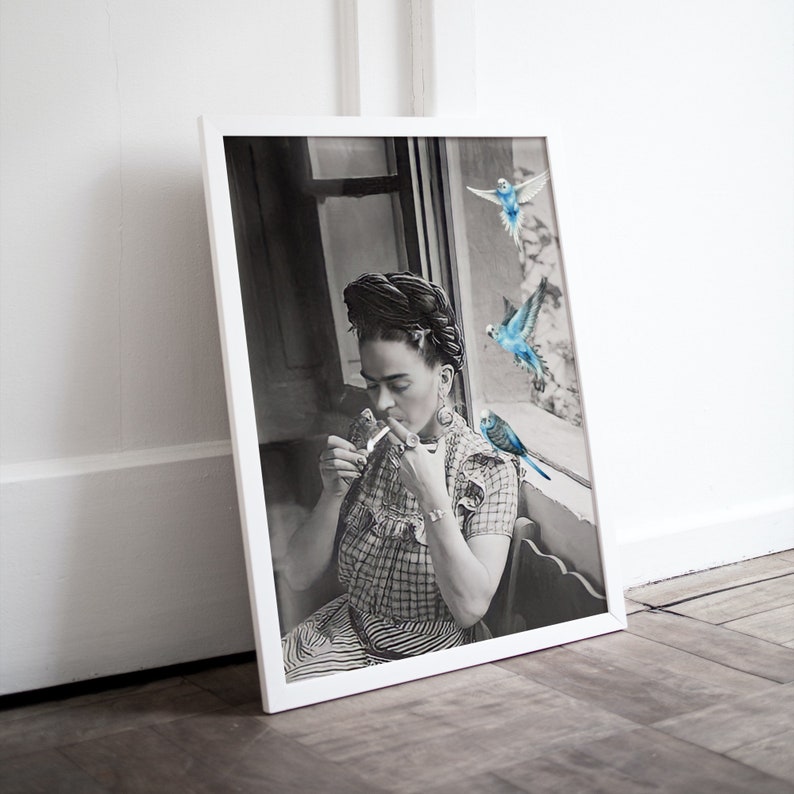 Frida Kahlo Smoking Poster Frida Kahlo SVG Frida Khalo PNG - Etsy