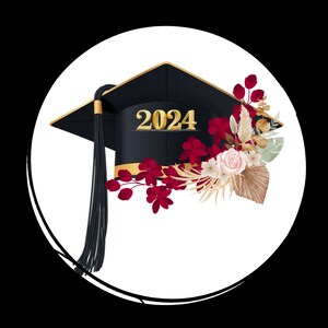 2024 Graduation Cap Png Files for Sublimation, Grad Gift for Her ...
