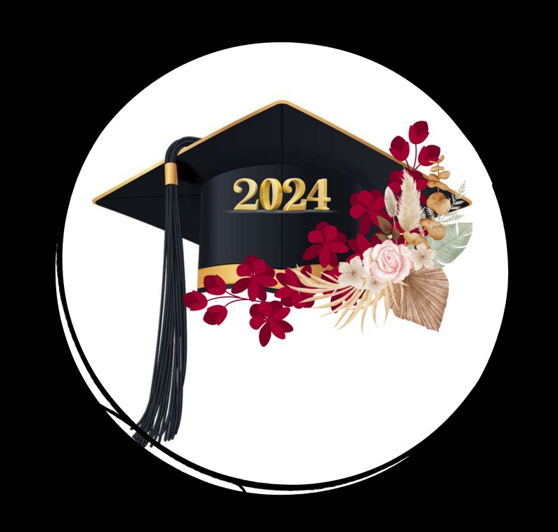 2024 Graduation Cap Png Files for Sublimation, Grad Gift for Her ...