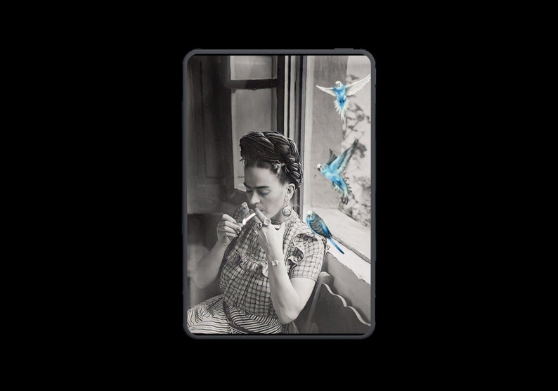 Frida Kahlo Smoking Poster Frida Kahlo SVG Frida Khalo PNG - Etsy