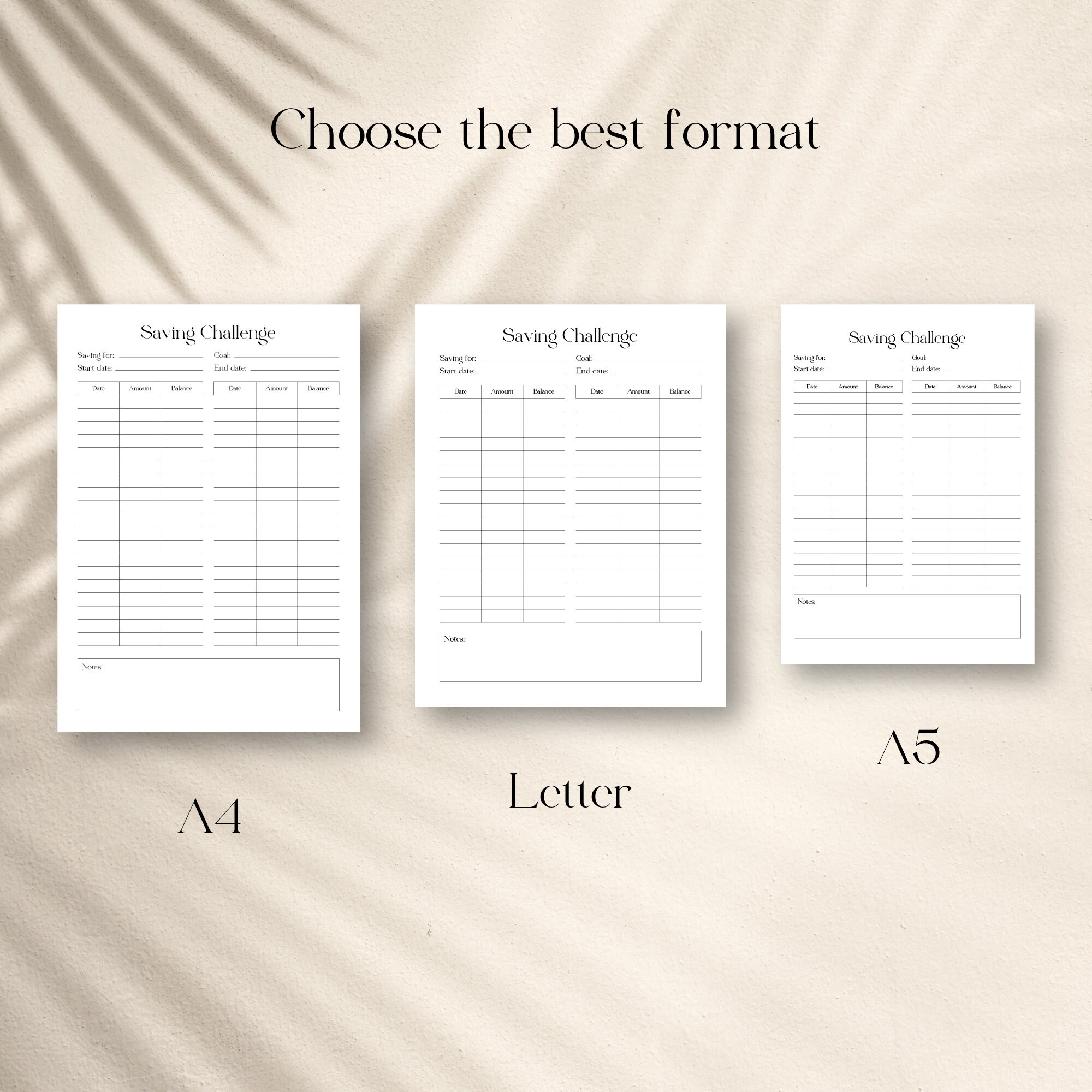 Saving Challenge and Tracker, Fillable and Printable PDF. A4, Letter ...