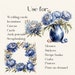 28 Blue Peonies Watercolor Clipart, Peonies Bouquet PNG, Watercolor ...