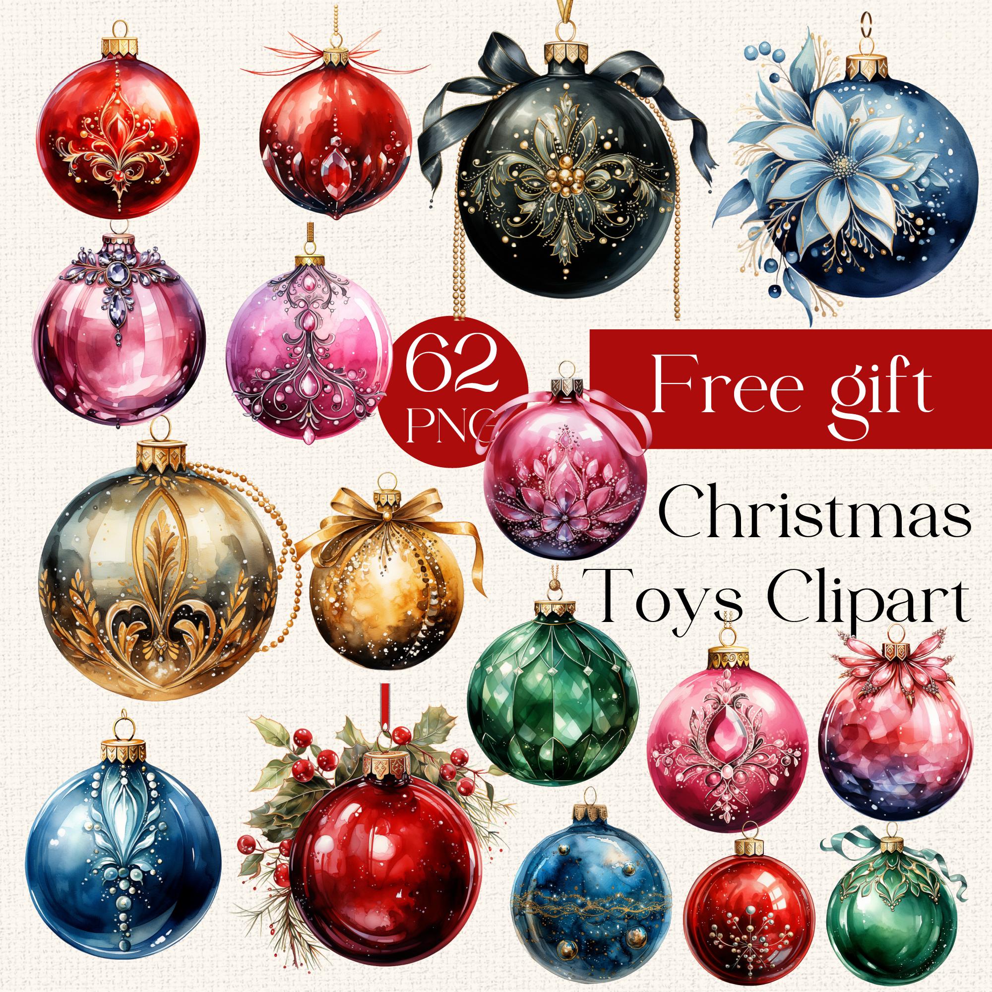 62 Watercolor Christmas Toys Clipart, Christmas Pictures, Christmas ...