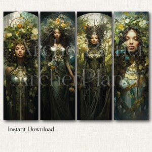18 Earth Goddess Printable Bookmark Designs, Digital Print Download ...