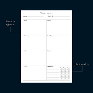 Weekly Printable, Fillable Planner Bundle. Monday&sunday Start, A4 ...