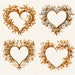 Gold Heart Frame Clipart, Golden Hearts PNG, Valentine Clipart ...