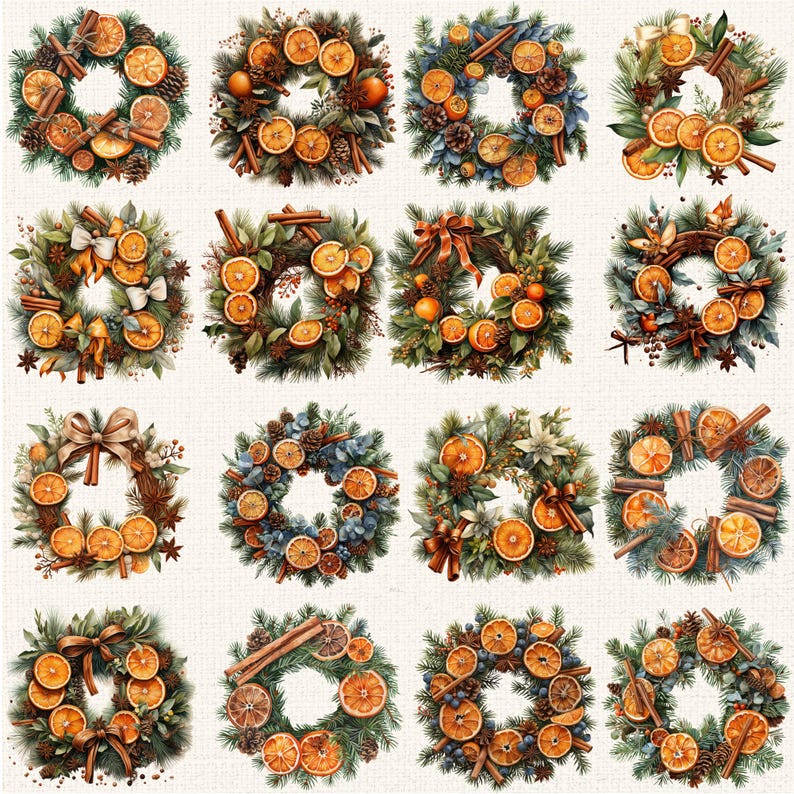 82 Rustic Christmas Clipart Illustrations, Cozy Christmas PNG ...