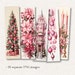 19 Cute Printable Pink Christmas Bookmarks, JPG and PNG Bookmark Set ...