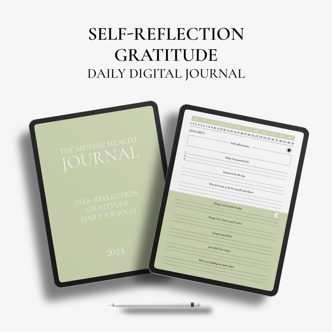 Digital Gratitude and Self-reflection Daily Journal. Printable ...