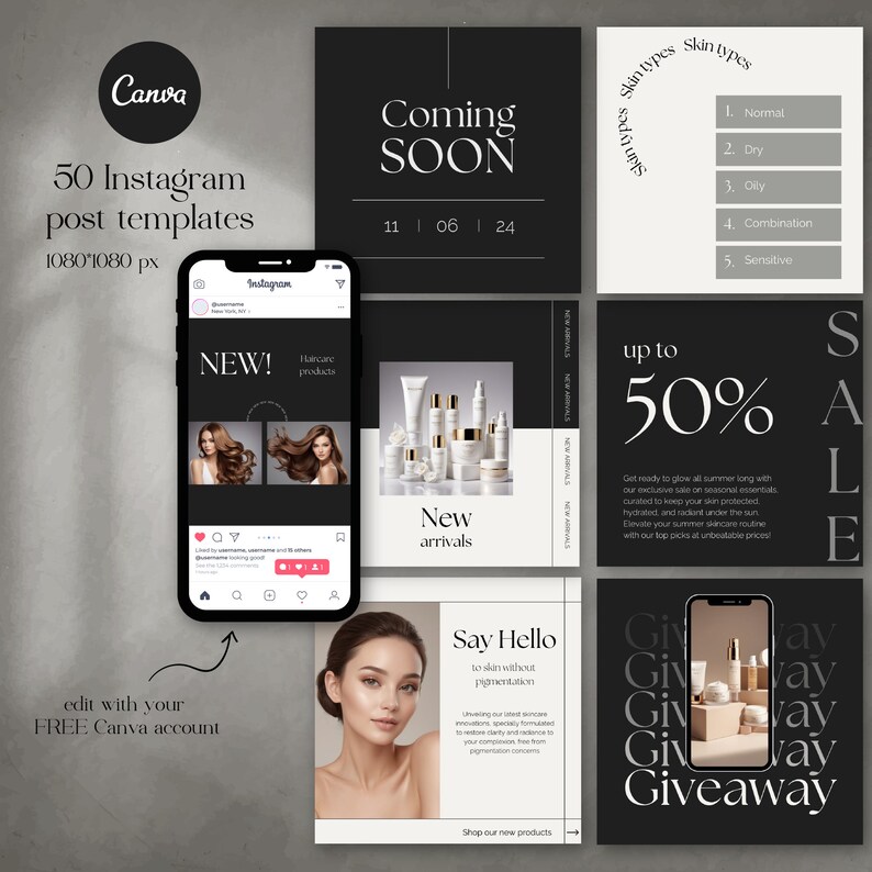 50 Instagram Post Templates | Marketing Templates | Instagram ...