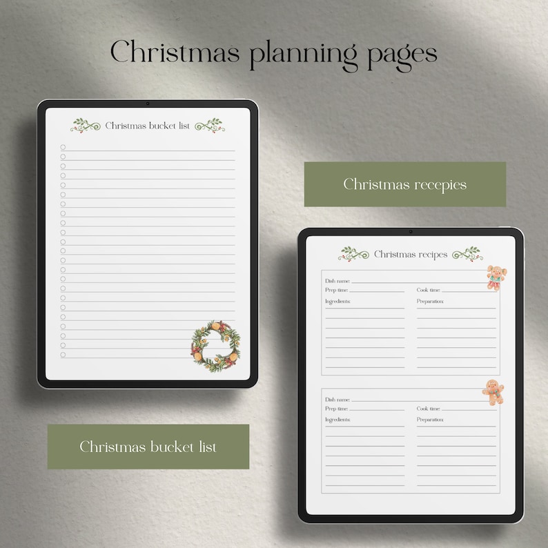 Christmas Planner Printable Template, Digital Christmas Planner ...